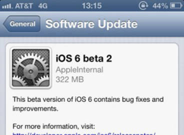 La segunda beta de iOS 6 ya está disponible