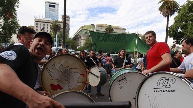 Escaso eco de una protesta de la rama sindical rebelde peronista