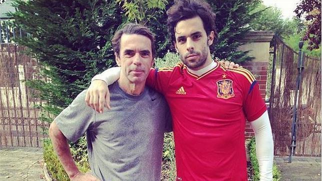 José María Aznar hace deporte con su hijo pequeño