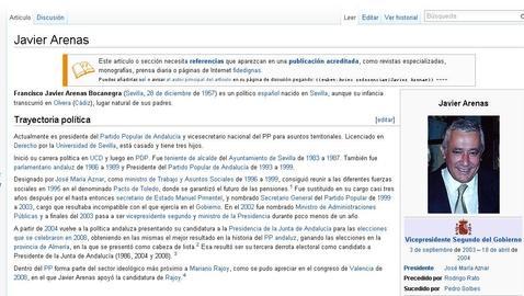 Dos imputados por introducir modificaciones en la biografía de Arenas ...