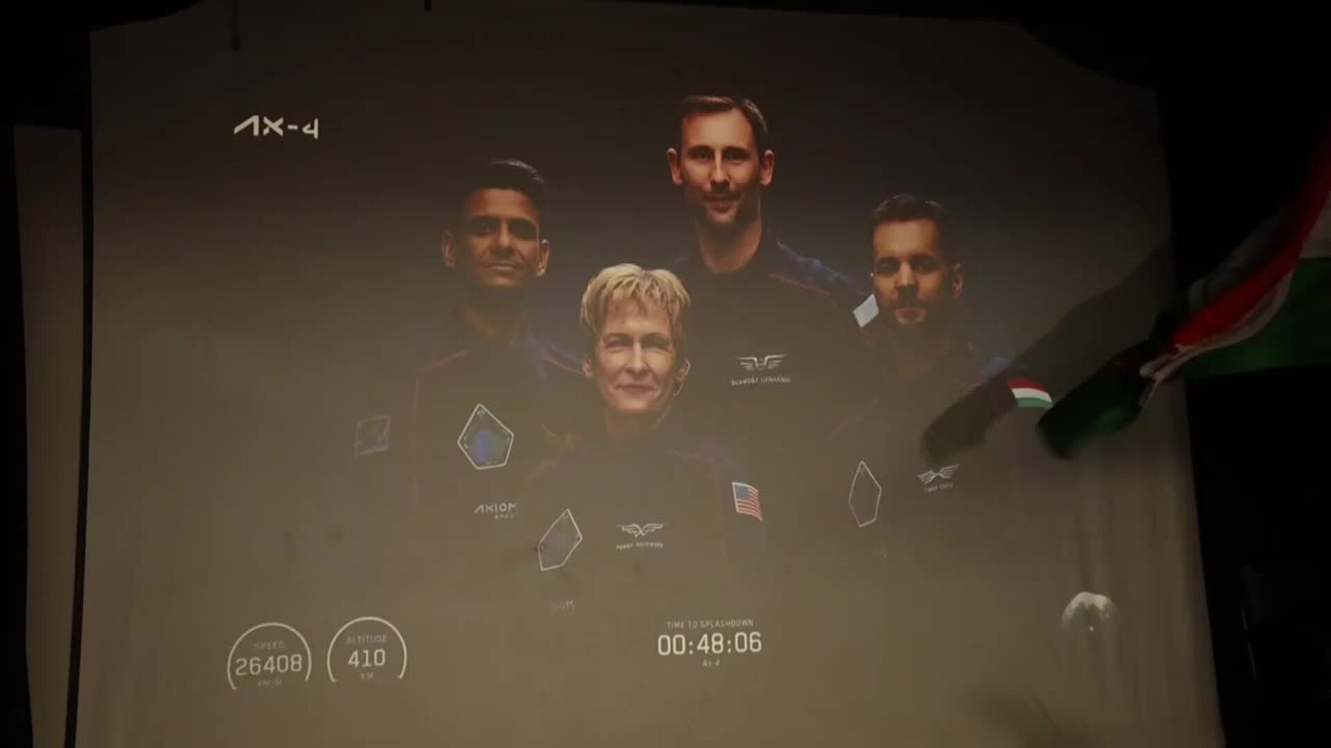 Estudiantes en Calcuta observan en vivo el regreso de la Axiom 4 con un ...