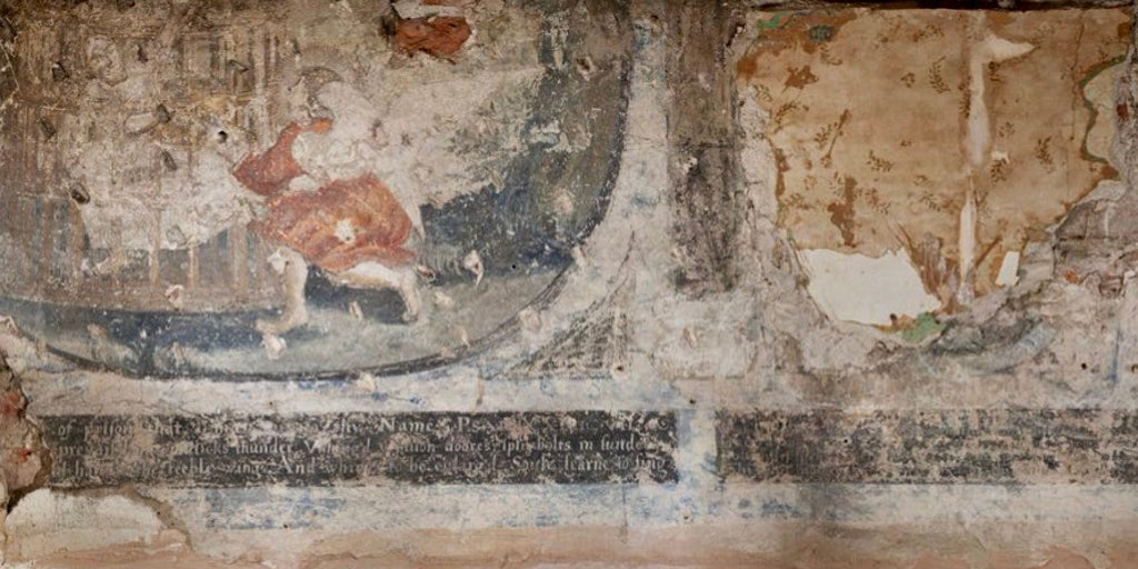 Descubre una pintura mural del siglo XVII oculta en la cocina de su casa
