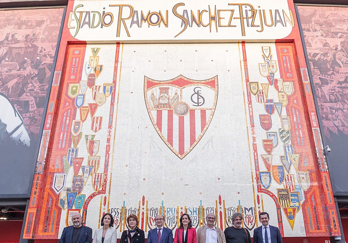 ¿Por qué hay un escudo del Betis en el mosaico del Ramón Sánchez-Pizjuán?