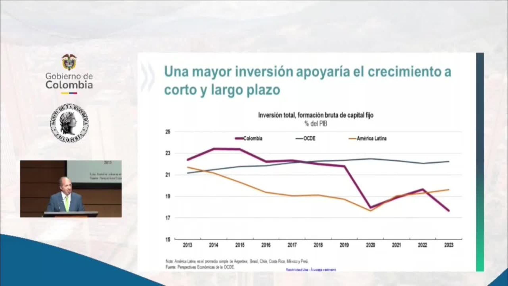 OCDE: "Colombia necesita revitalizar la inversión"