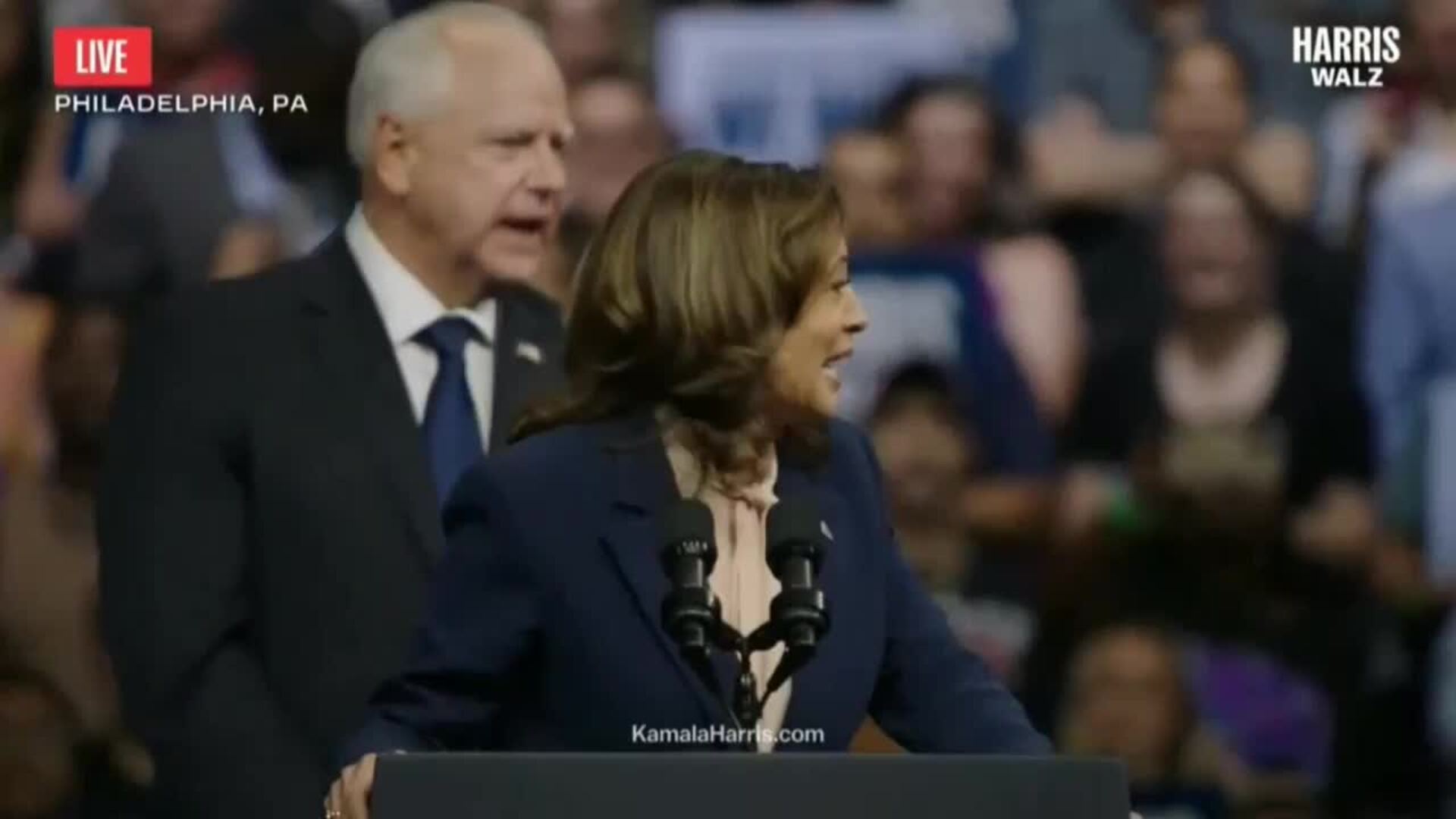 Informe a cámara: Harris y Walz se lanzan a la campaña