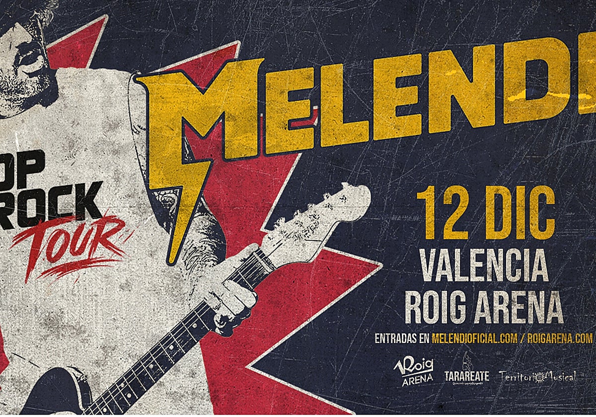 El Pop Rock Tour de Melendi hará parada en el Roig Arena el 12 de diciembre