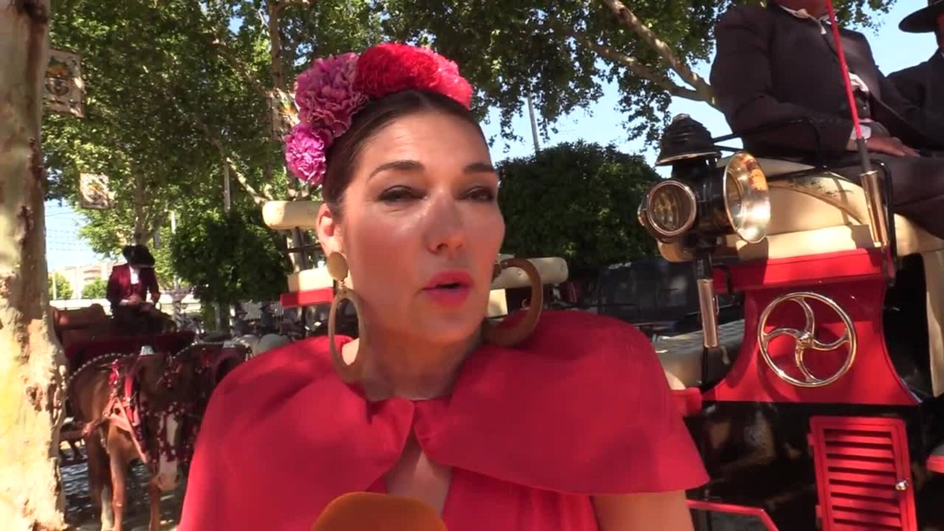 Exclusiva – declaraciones de raquel revuelta en la feria de sevilla