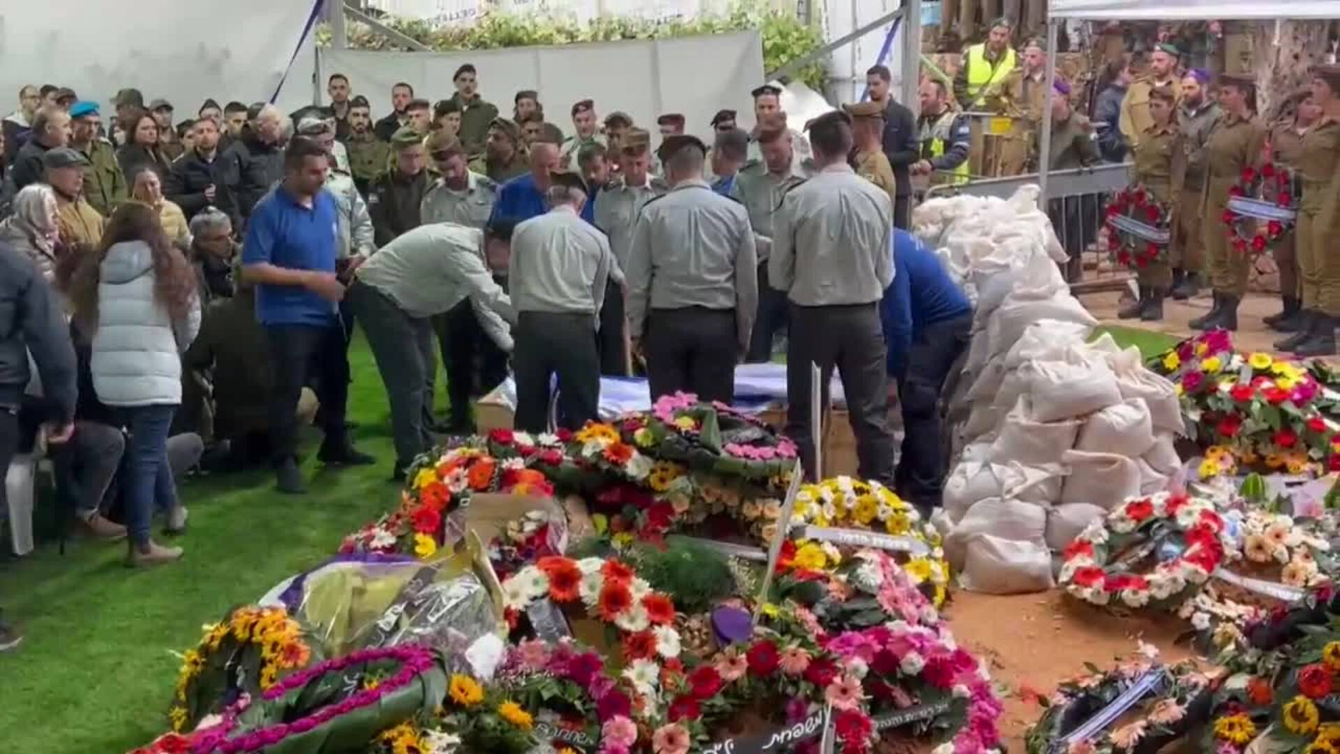 Funeral del teniente coronel de las Fuerzas de Defensa de Israel Tomer ...