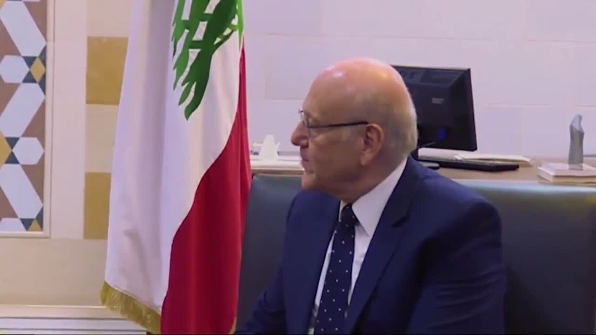 El Primer Ministro De Líbano Recibe Al Secretario De Estado Del