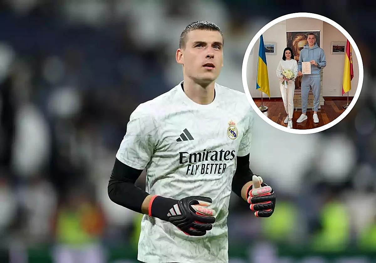 La vida personal de Andriy Lunin: su boda en chándal y su novia ...