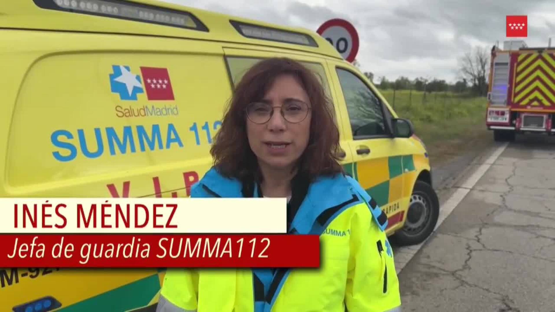 Tres heridos, dos de ellos graves, en una colisión frontal en Aranjuez