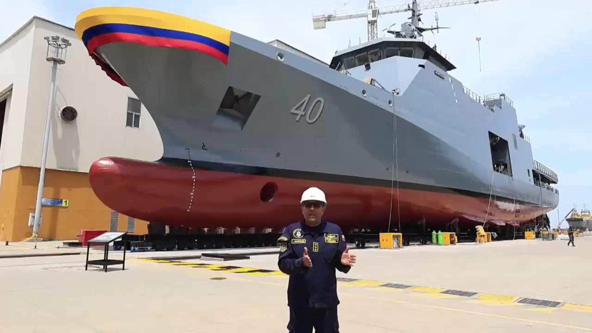 Colombia lanza su primera patrullera oceánica y buque hospital 100% ...