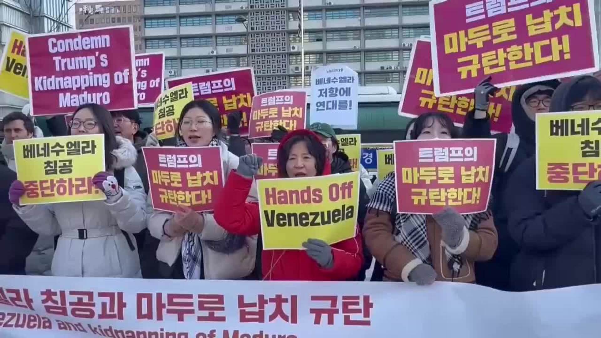 Surcoreanos protestan en Seúl contra el ataque estadounidense sobre ...