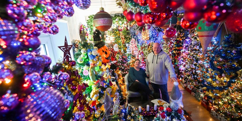 World record: a family has 600 decorated Christmas trees in their home ...
