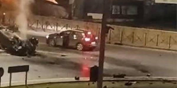 Suspense en la rotonda de la cuesta de la Cinta de Huelva tras volcar ...