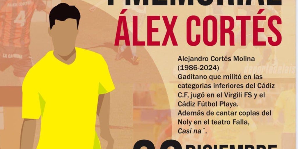 El fútbol gaditano se une para recordar a Álex Cortés