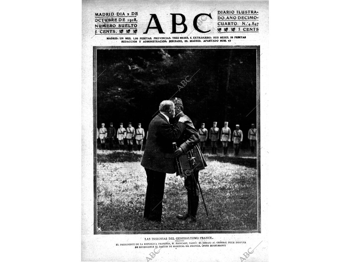 Periódico ABC MADRID 02-10-1918,portada - Archivo ABC