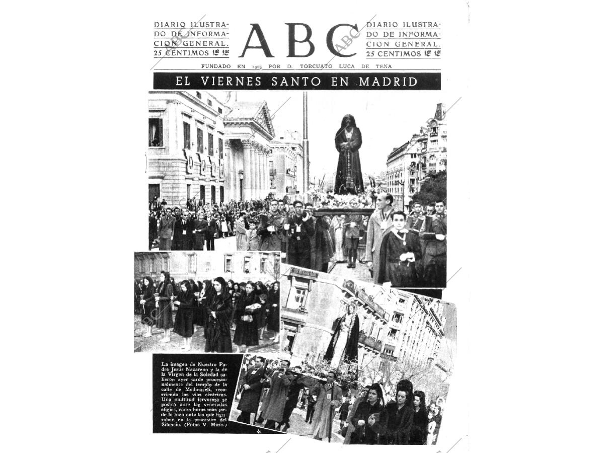 Periódico ABC MADRID 04-04-1942,portada - Archivo ABC