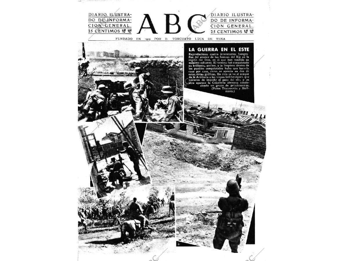 Periódico ABC MADRID 12-07-1942,portada - Archivo ABC