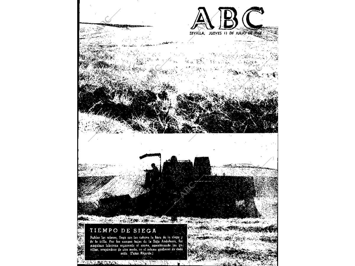 Periódico ABC SEVILLA 11-07-1968,portada - Archivo ABC