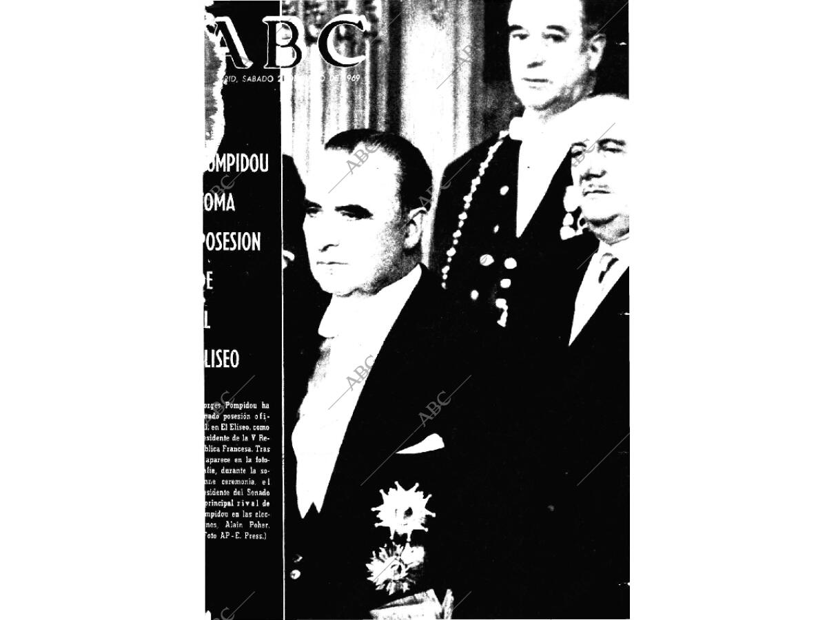 Periódico ABC MADRID 21-06-1969,portada - Archivo ABC
