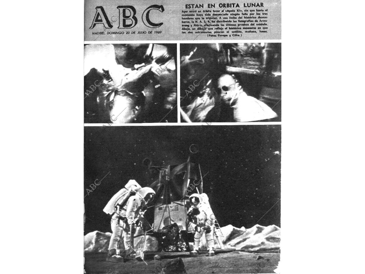 Periódico ABC MADRID 20-07-1969,portada - Archivo ABC