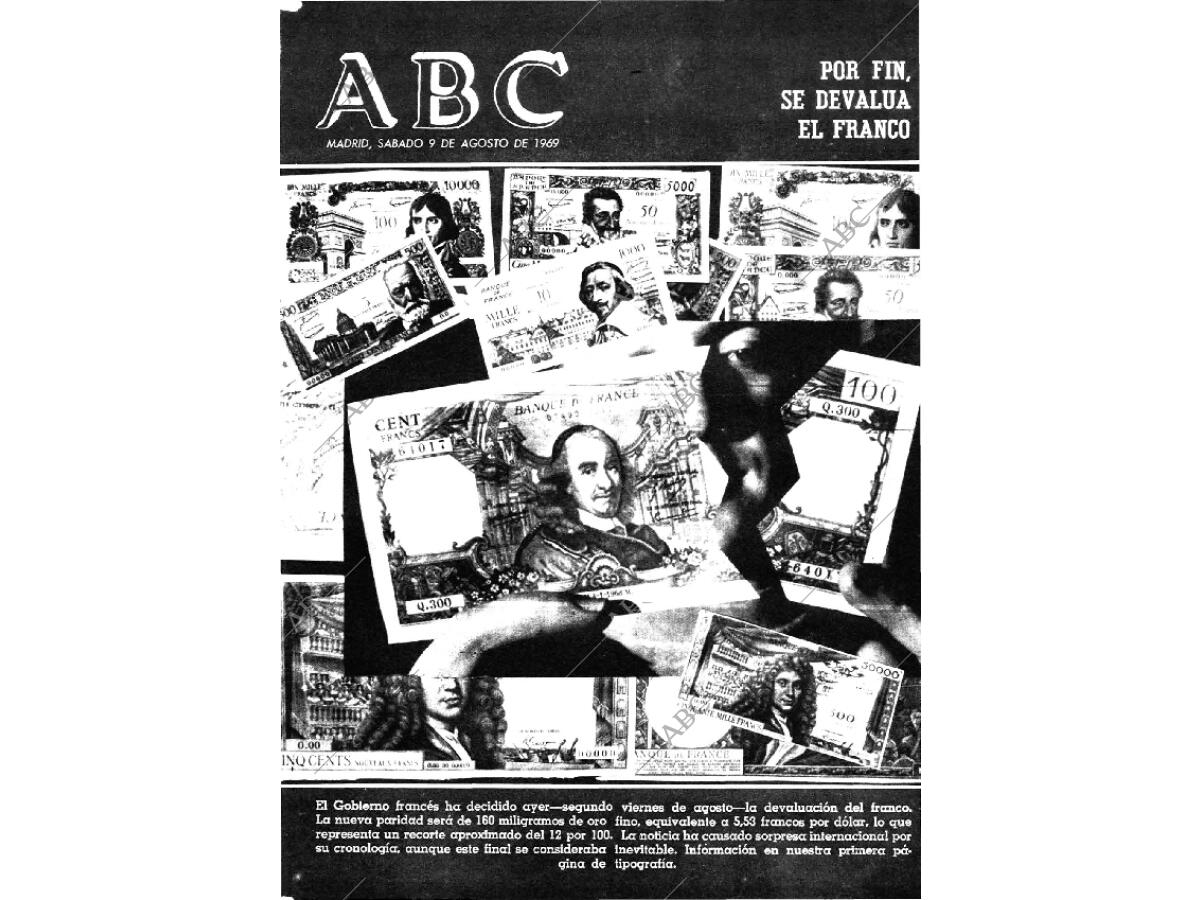 Periódico ABC MADRID 09-08-1969,portada - Archivo ABC