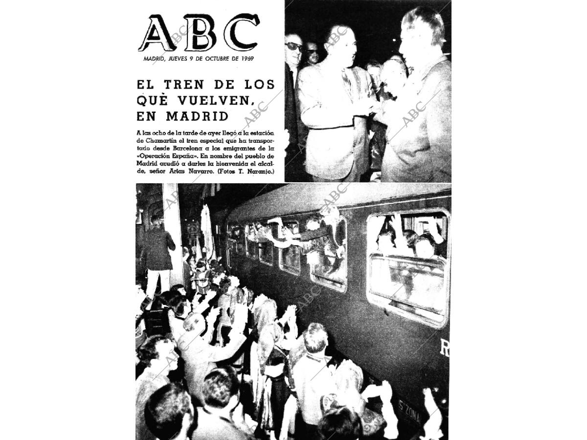 Periódico ABC MADRID 09-10-1969,portada - Archivo ABC