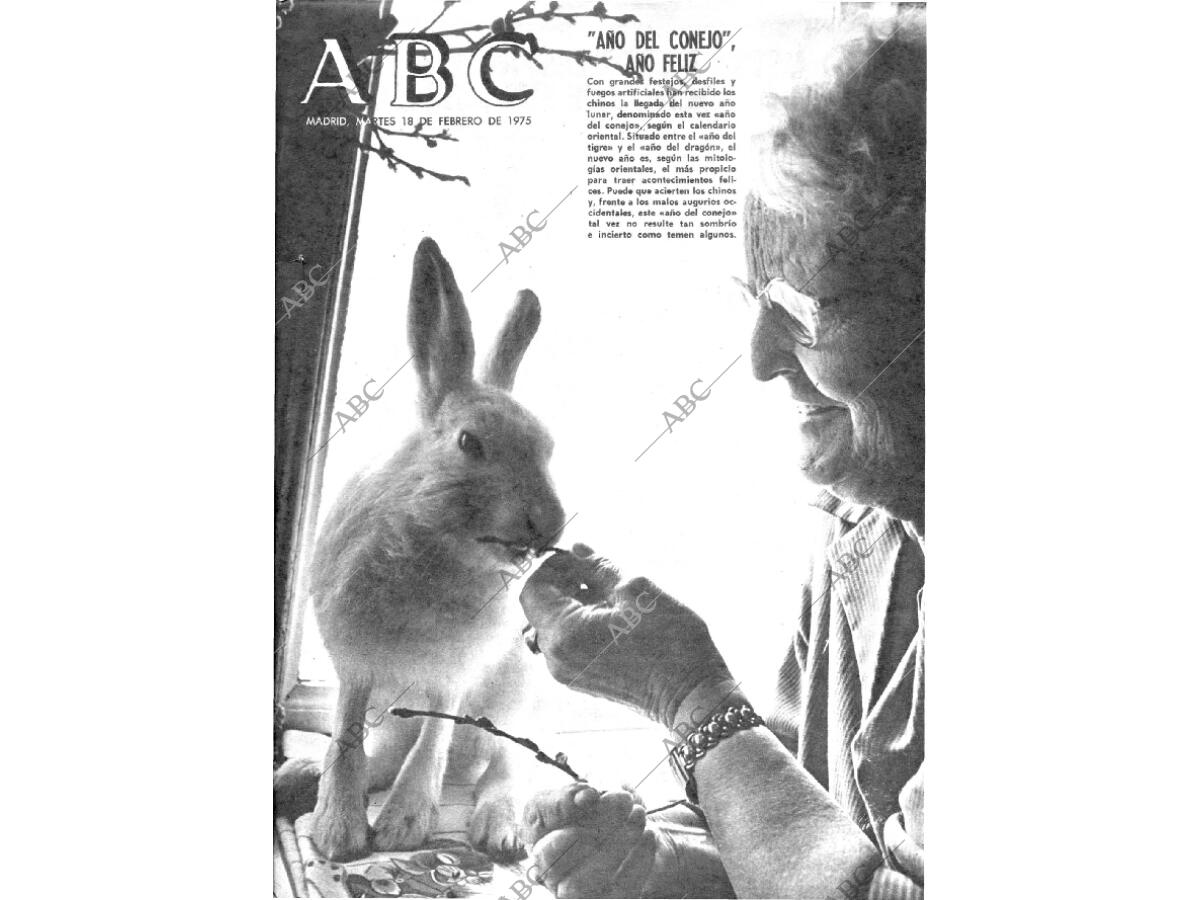 Periódico ABC MADRID 18-02-1975,portada - Archivo ABC