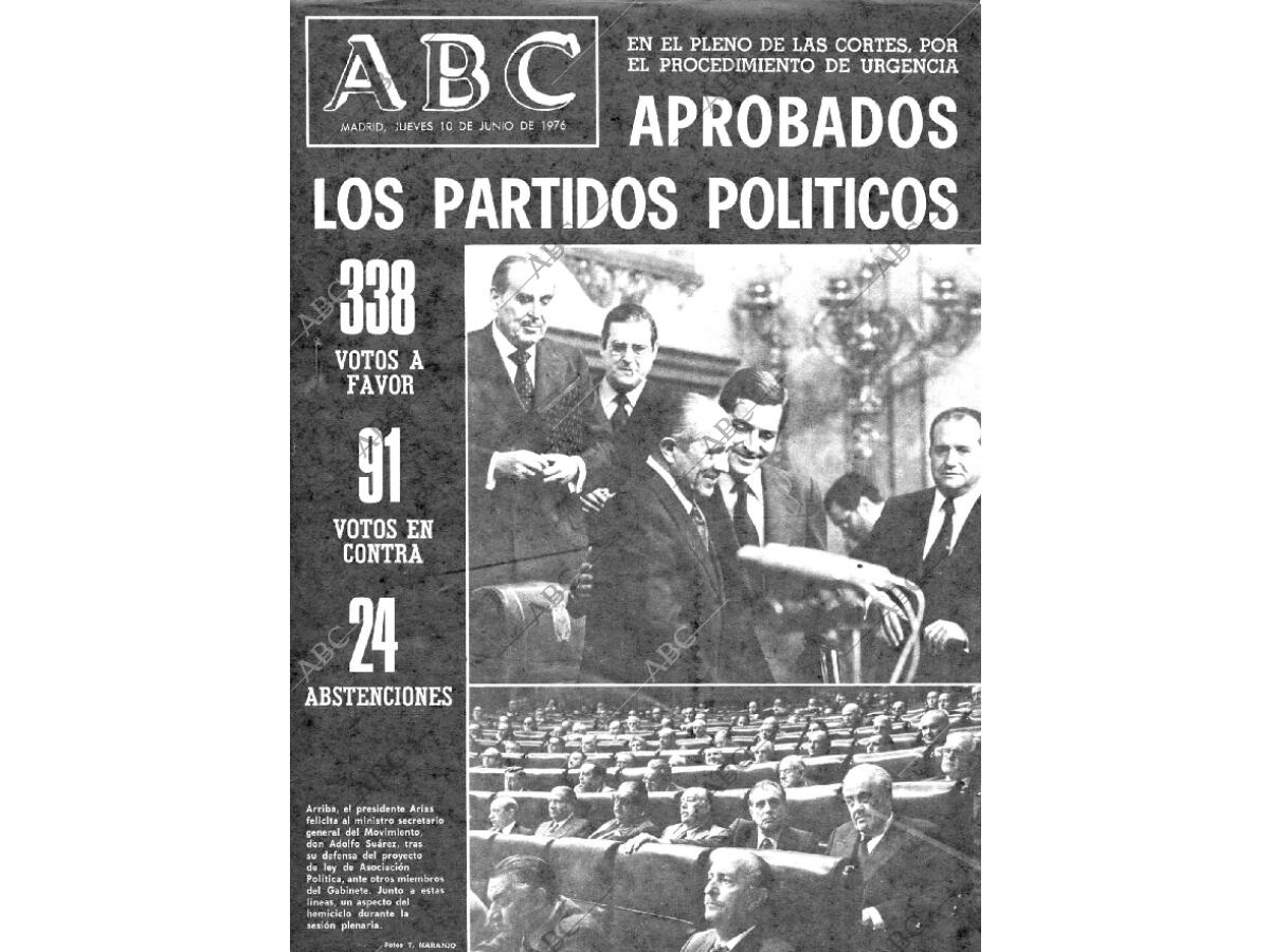 Periódico ABC MADRID 10-06-1976,portada - Archivo ABC