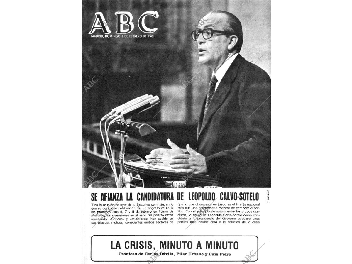 Periódico ABC MADRID 01-02-1981,portada - Archivo ABC