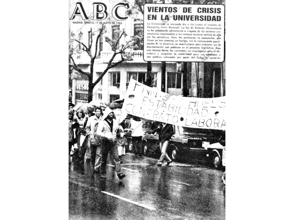 Periódico ABC MADRID 17-05-1983,portada - Archivo ABC