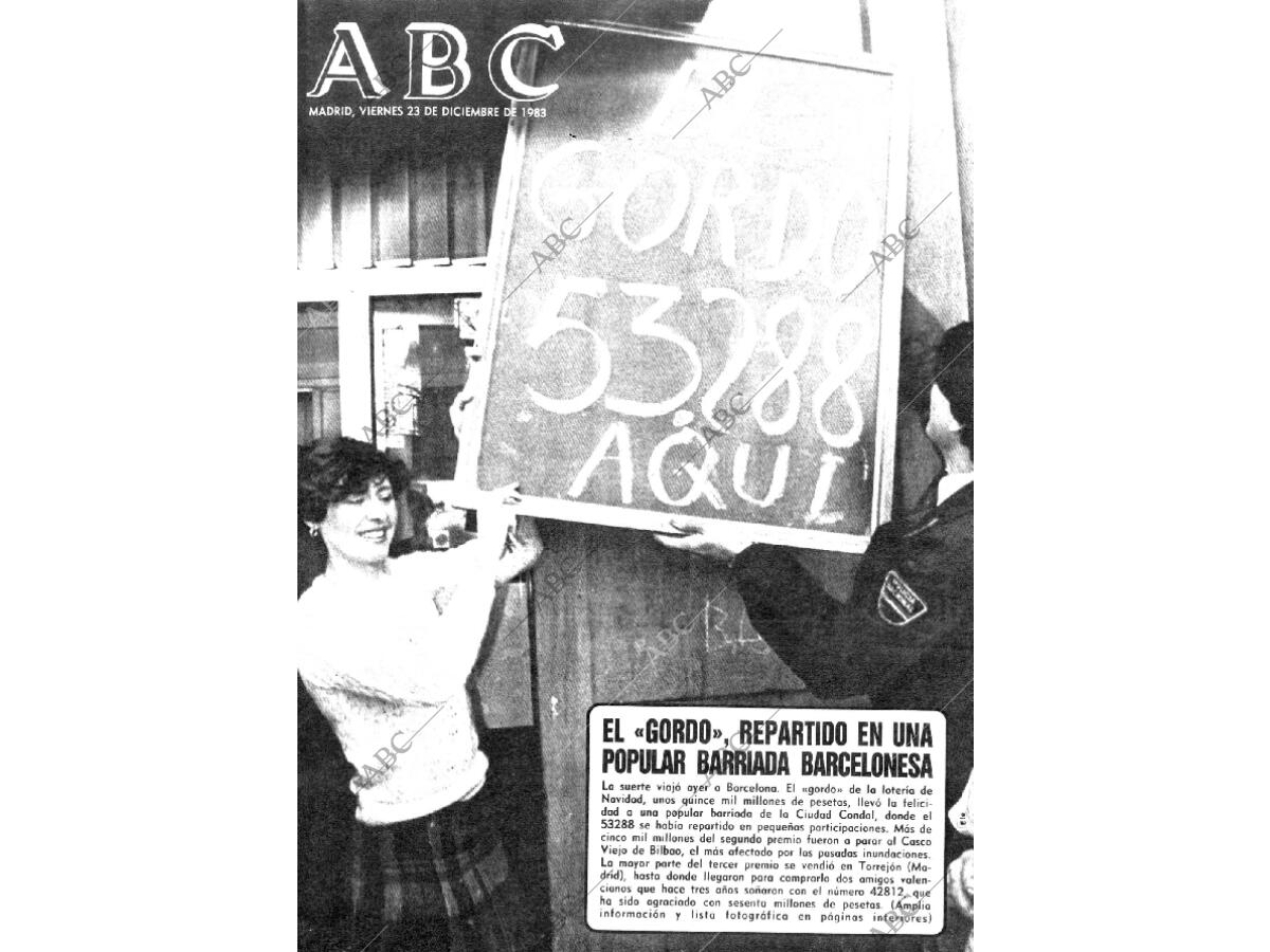 Periódico ABC MADRID 23-12-1983,portada - Archivo ABC