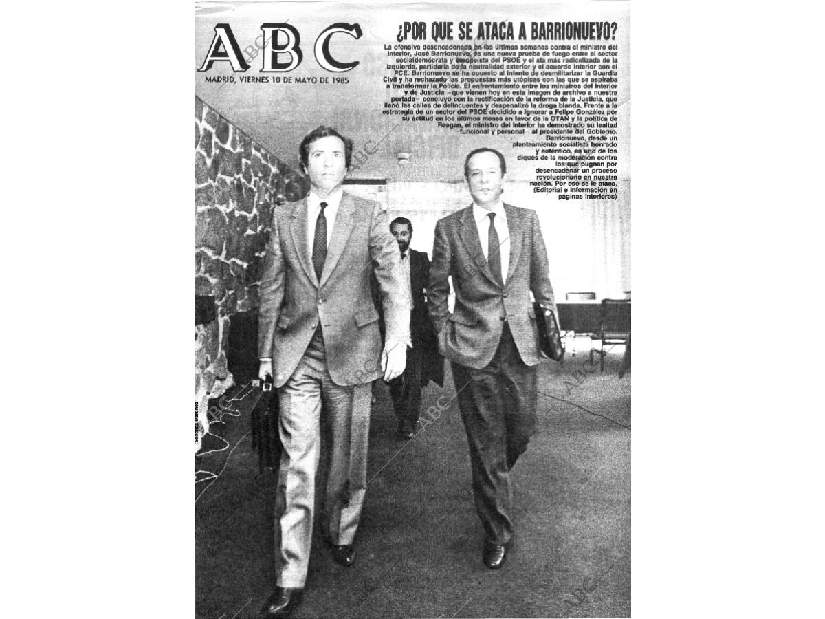 Periódico ABC MADRID 10-05-1985,portada - Archivo ABC