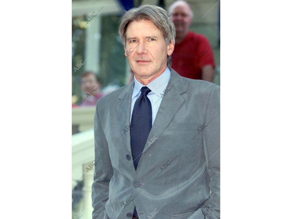Harrison Ford en Madrid, durante el viaje de promoción de la película ...
